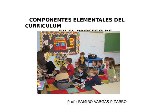 COMPONENTES DEL CURRICULUM