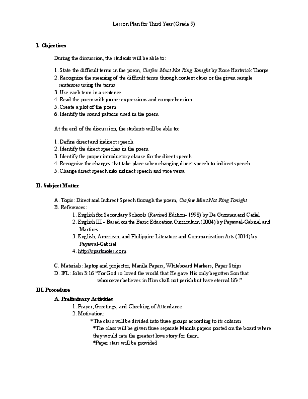 (DOC) Lesson Plan (Detailed)