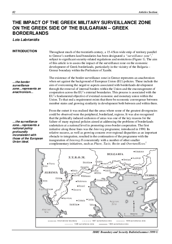 (PDF) THE IMPACT OF THE GREEK MILITARY SURVEILLANCE ZONE ON THE GREEK ...