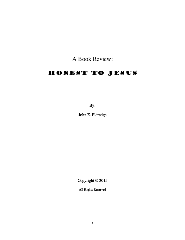 (PDF) HONEST TO JESUS BY ROBERT W. FUNK