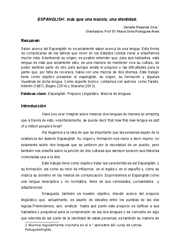 (DOC) Spanglish, más que una mezcla, identidad.