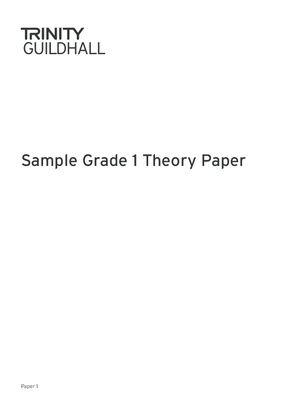 (PDF) Sample Grade 1 Theory Paper
