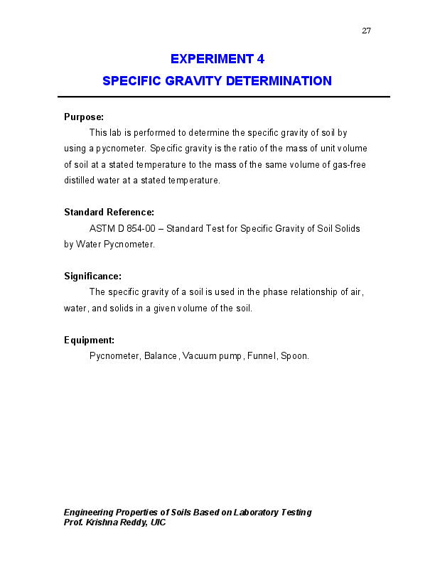 Engineering Properties of Soils Based on Laboratory Testing Prof ...