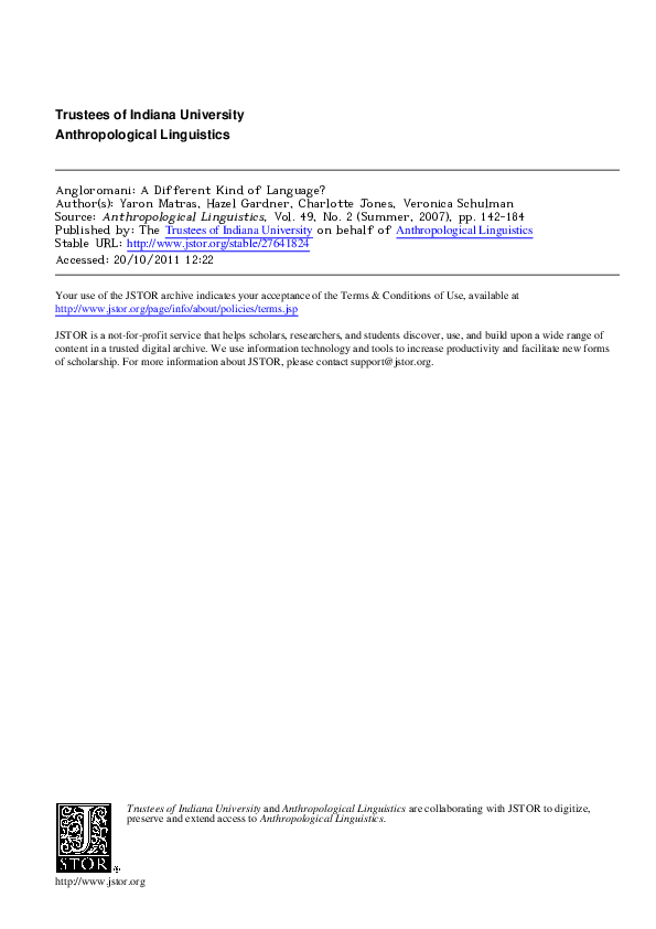 (PDF) Matras, Yaron. 2007. with Hazel Gardner, Charlotte Jones ...