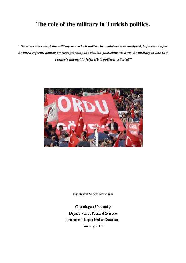(PDF) The role of the military in Turkish politics
