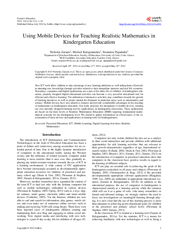 (PDF) Using Mobile Devices for Teaching Realistic Mathematics in ...