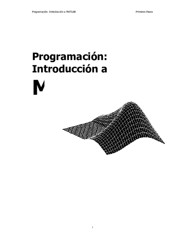 (PDF) Introducción a MATLAB 1