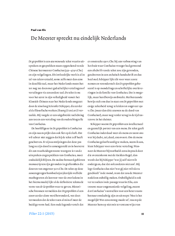 (PDF) Review of Confucius: De Gesprekken by Kristofer Schipper