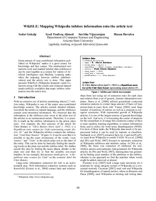 (PDF) WikiSLE: Mapping Wikipedia infobox information onto the article text