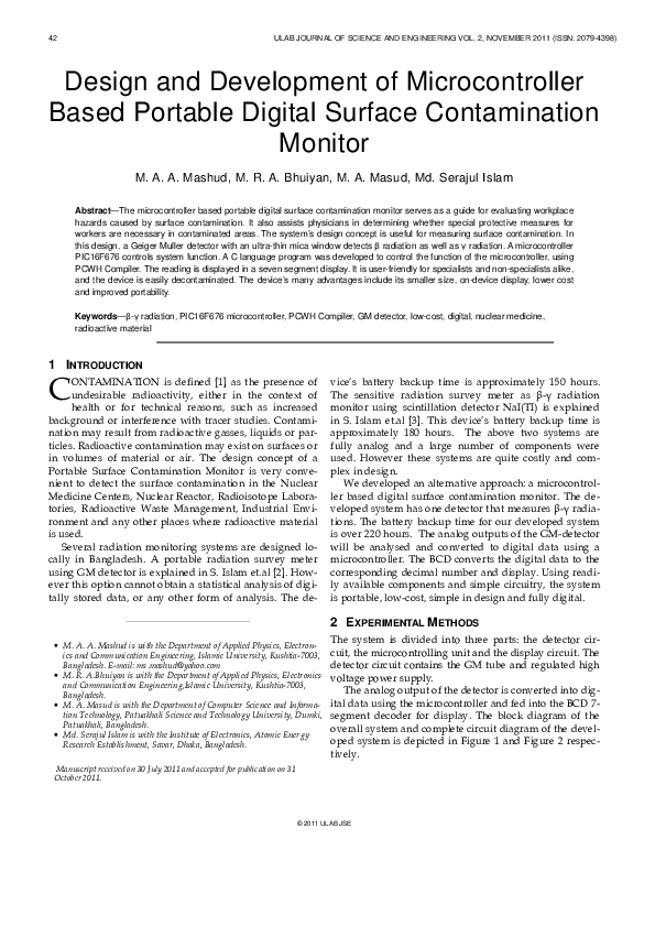 (PDF) Design and Development of Microcontroller Based Portable Digital ...