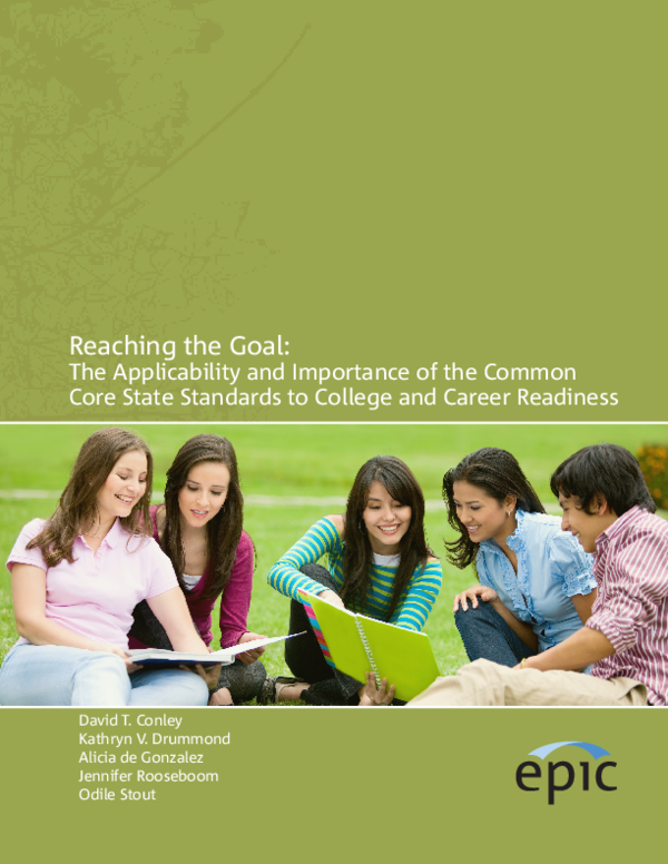 (PDF) Reaching the Goal: The Applicability and Importance of the Common ...