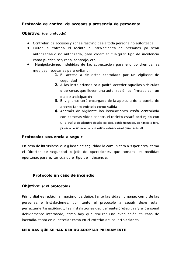 (DOC) Protocolo de control de accesos y presencia de personas