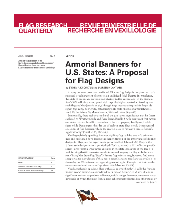 (PDF) Armorial Banners for U.S. States: A Proposal for Flag Designs