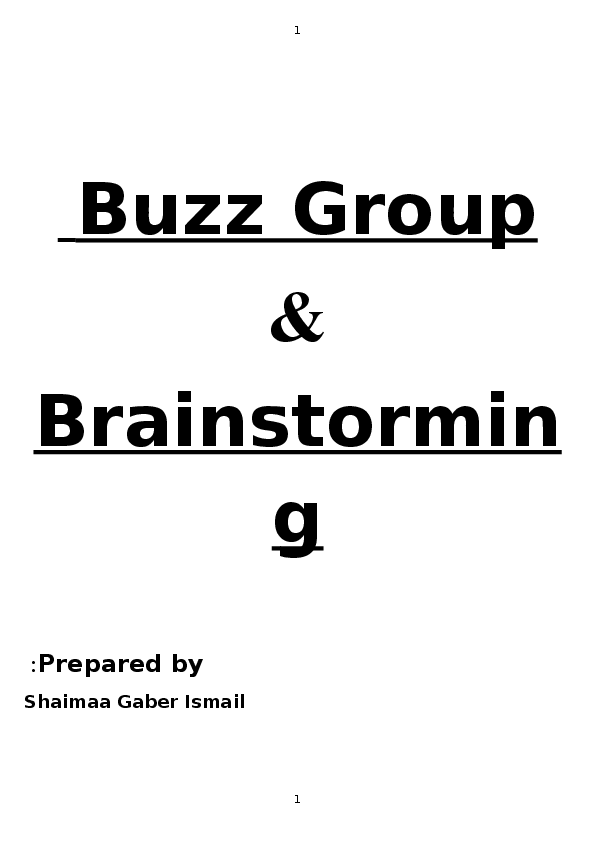 (DOC) buzz group & brainstorming as a teaching strategies