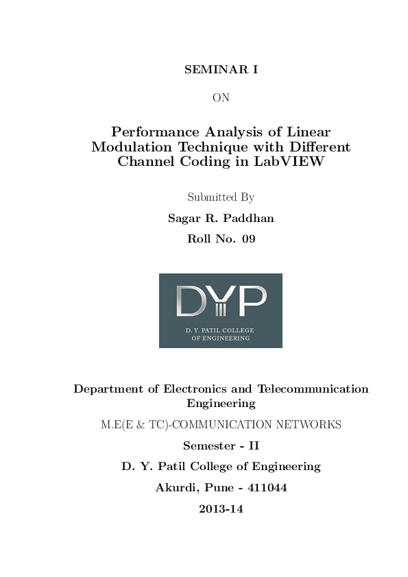 (PDF) Performance analysis of modulation technique with channel coding in NI-Labview