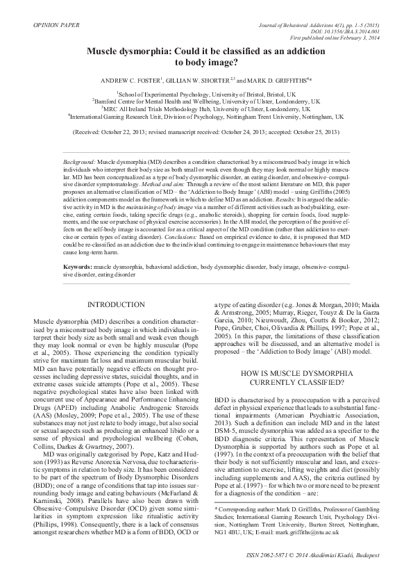 (PDF) Foster, A.C., Shorter, G.W. & Griffiths, M.D. (2015). Muscle ...
