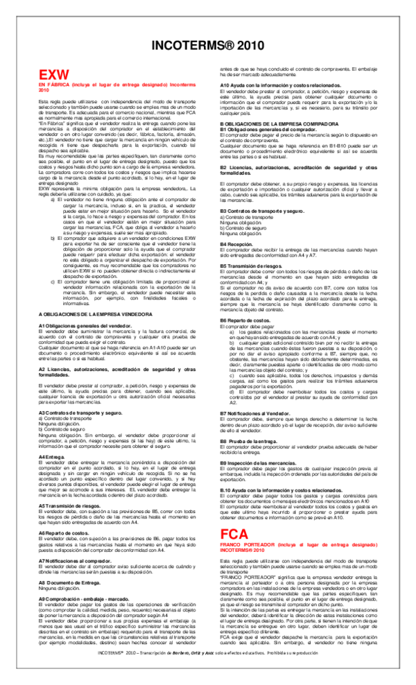 (PDF) INCOTERMS ® 2010 EXW