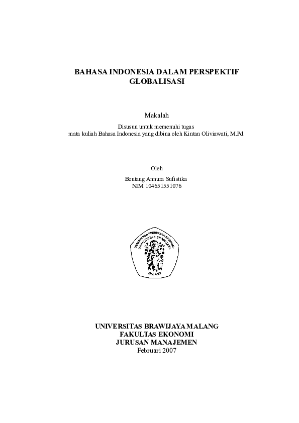 (DOC) Contoh sampul makalah