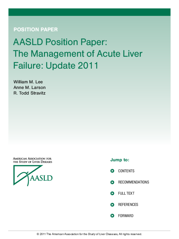 (PDF) The Management of Acute Liver