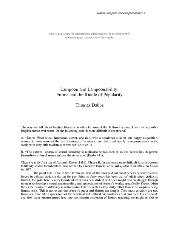 (PDF) Lampoon and Lampoonability