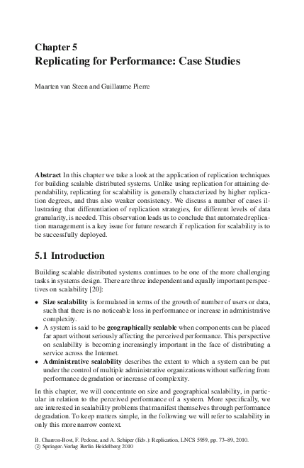 (PDF) Replicating for performance: case studies (PDF) Replicating for performance: case studies