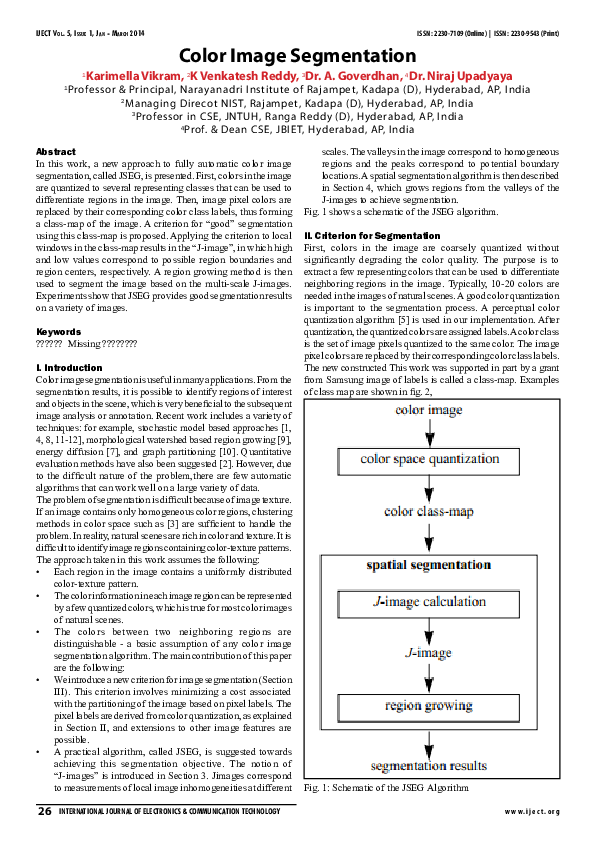 (PDF) color image segmentation