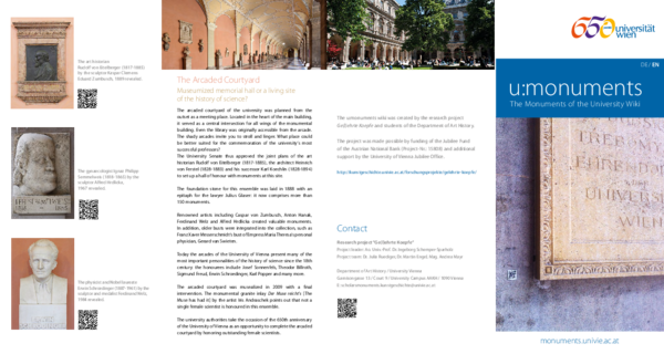 Infofolder u:monuments - The Monuments of the University Wiki