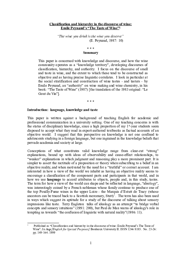 (DOC) Peynaud Taste Paper