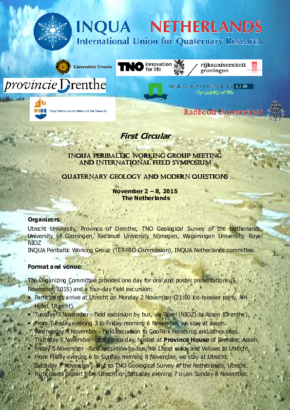 (PDF) First Circular INQUA-PERIBALTIC working group meeting 2015