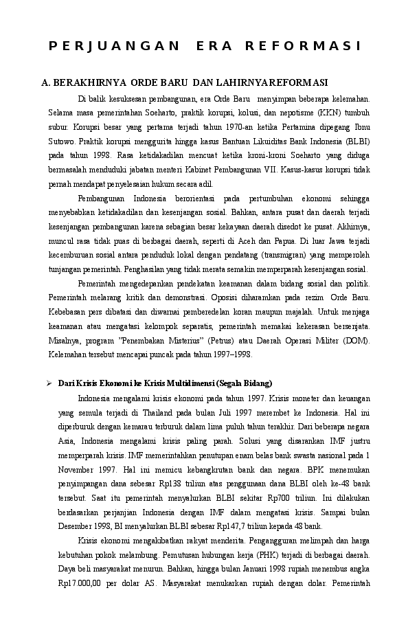 (DOC) Perjuangan Era Reformasi