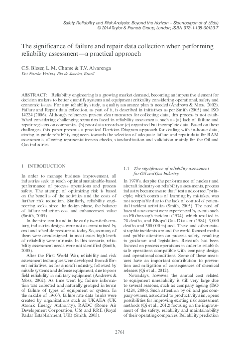 (PDF) The significance of failure and repair data collection when ...