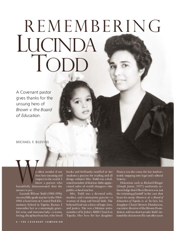 (PDF) "When Faith is Tried, Remembering Lucinda Todd"