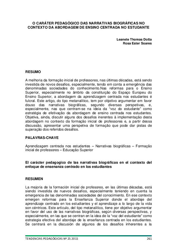 (PDF) O caráter pedagógico das narrativas biográficas no contexto da ...