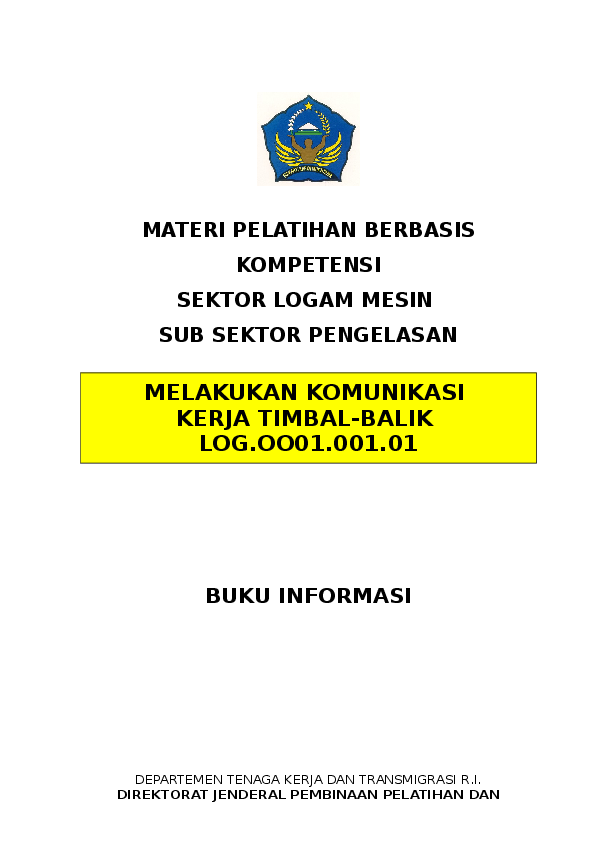 (DOC) Modul Melakukan Komunikasi Timbal Balik