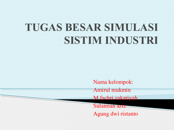 (PPT) simulasi sistem industri