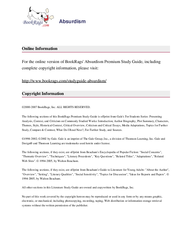 (PDF) Absurdism