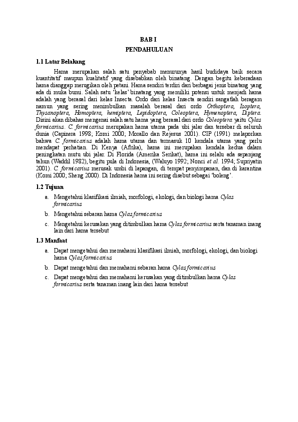 (DOC) Makalah hama Cylas formicaricus