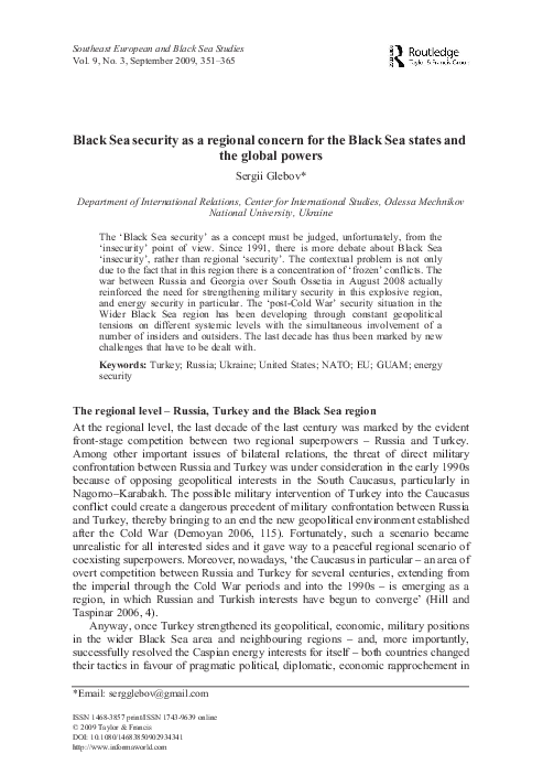 (PDF) black sea geopolitics (PDF) black sea geopolitics