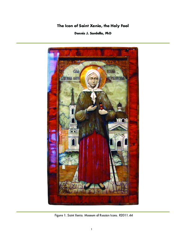 The Icon of St. Xenia, the Holy Fool