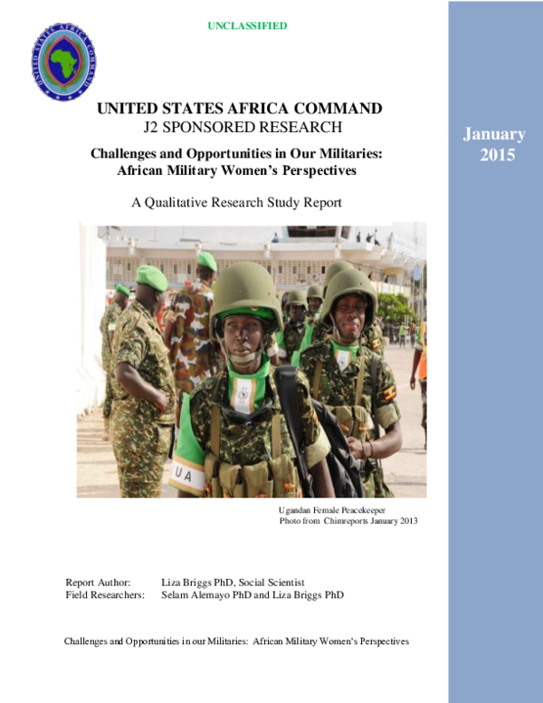 (PDF) Challenges and Opportunities in our Militaries: African Military ...