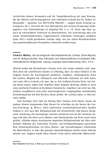 (PDF) Friedrich Möbius, Die Reichsklosterkirche Centula (Saint-Riquier ...
