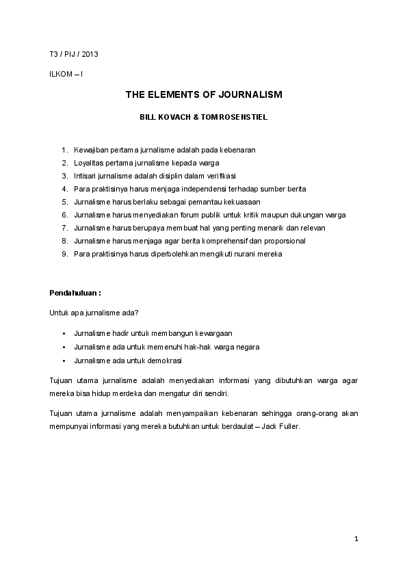 (PDF) THE ELEMENTS OF JOURNALISM