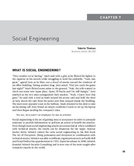(PDF) Social Engineering
