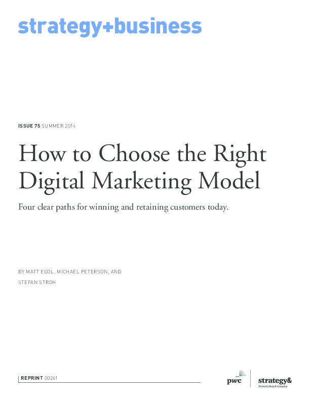 (PDF) Strategy+Business - How to Choose the Right Digital Marketing ...