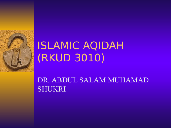 (PPT) Islamic Aqidah
