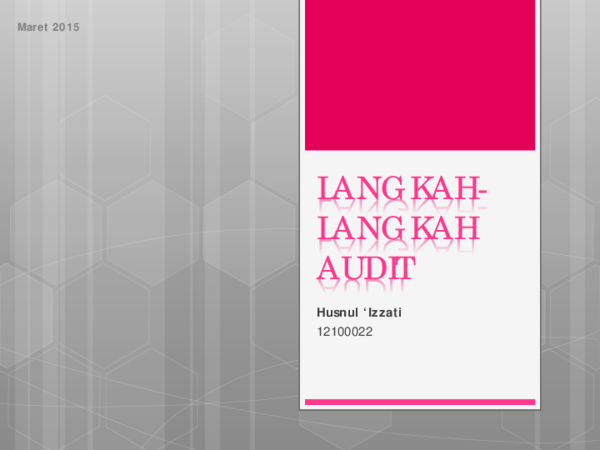 (PDF) (Audit Manajemen) Maret 2015 Husnul Izzati 12100022 BAB 2 Langkah ...
