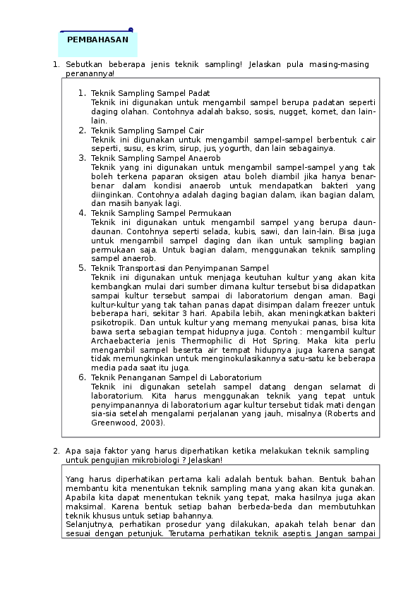 (DOC) Teknik Sampling