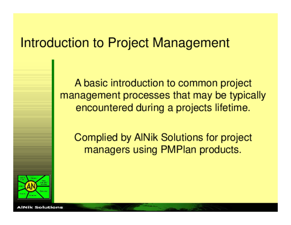 (PDF) Introduction to Project Management