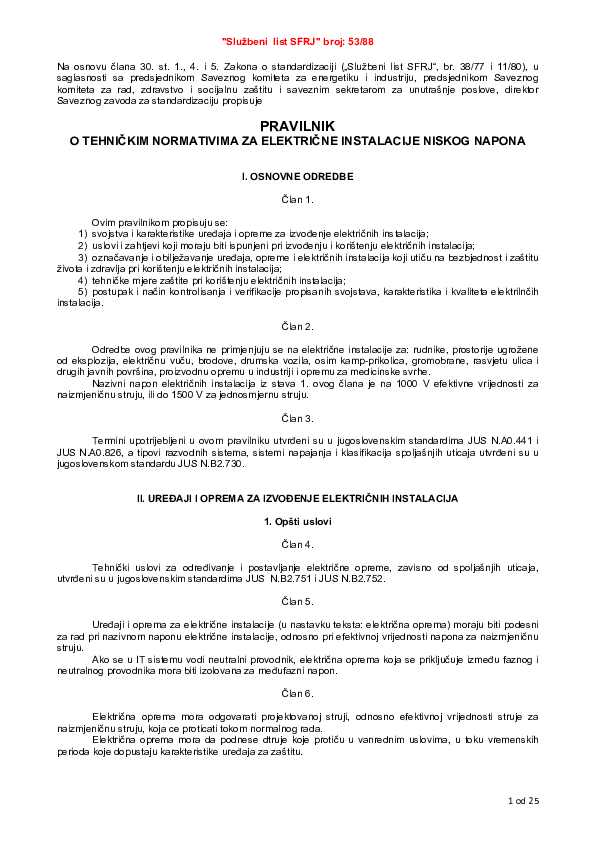 (PDF) Pravilnik o tehnickim normativima za el instalacije niskog napona