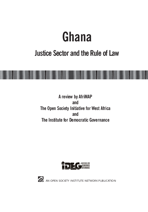 (PDF) Ghana: Justice Sector and the Rule of Law